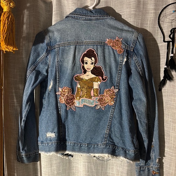 Disney | Jackets & Coats | Disney Beauty And The Beast Embroidered ...